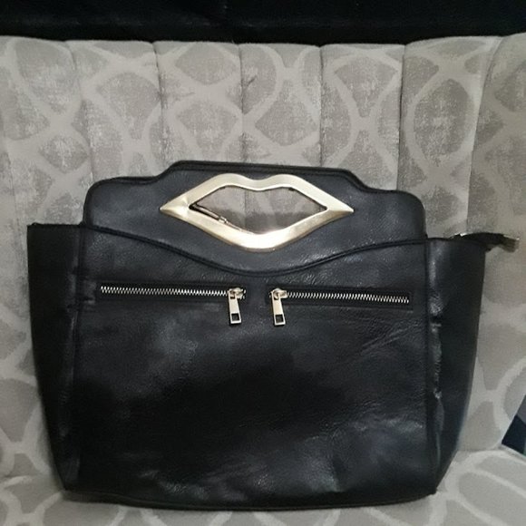 Bags | Fun Fashionable Lips Handle Purse Handbag Clutch | Poshmark